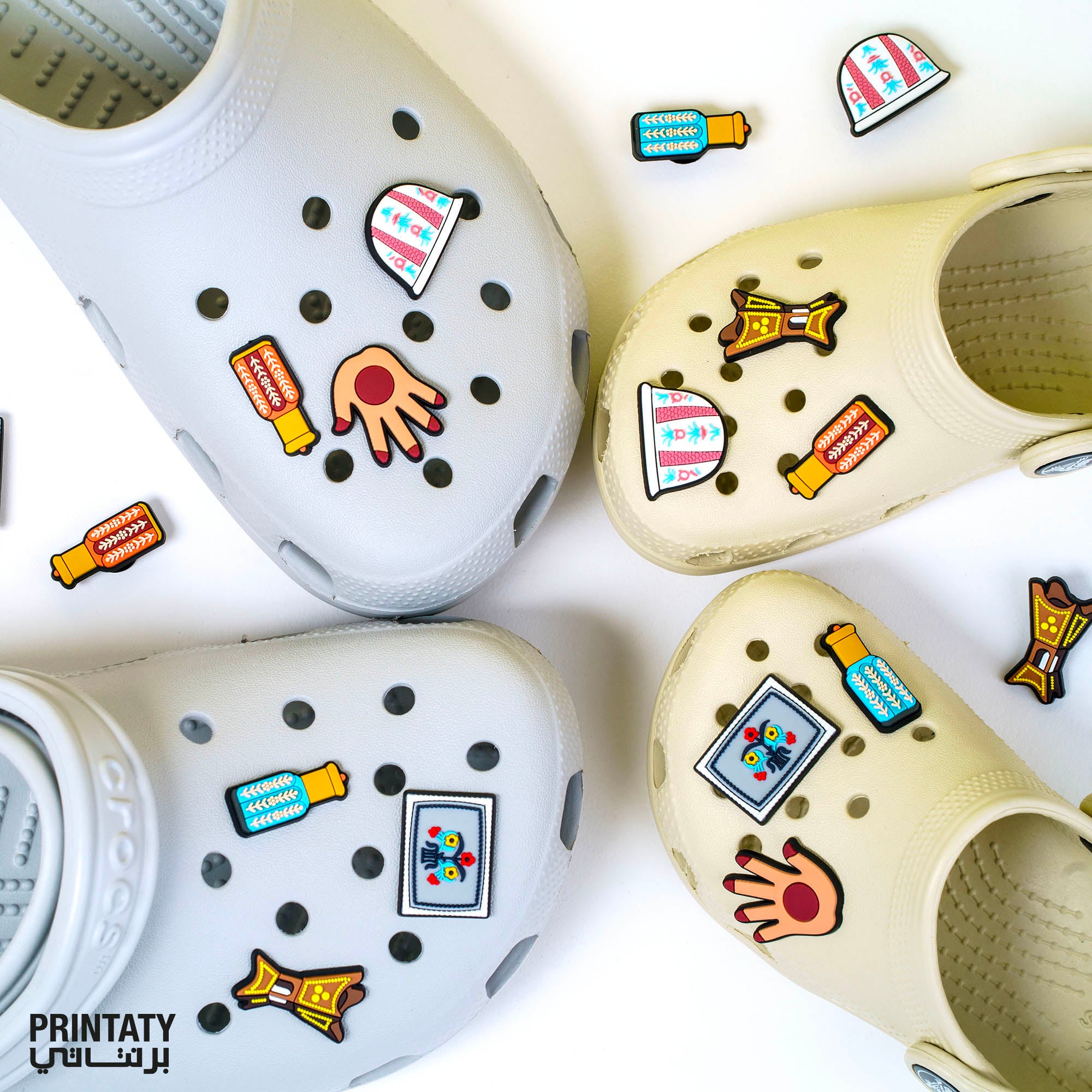 Heritage Crocs Shoes Accessories Set (6 Pieces)