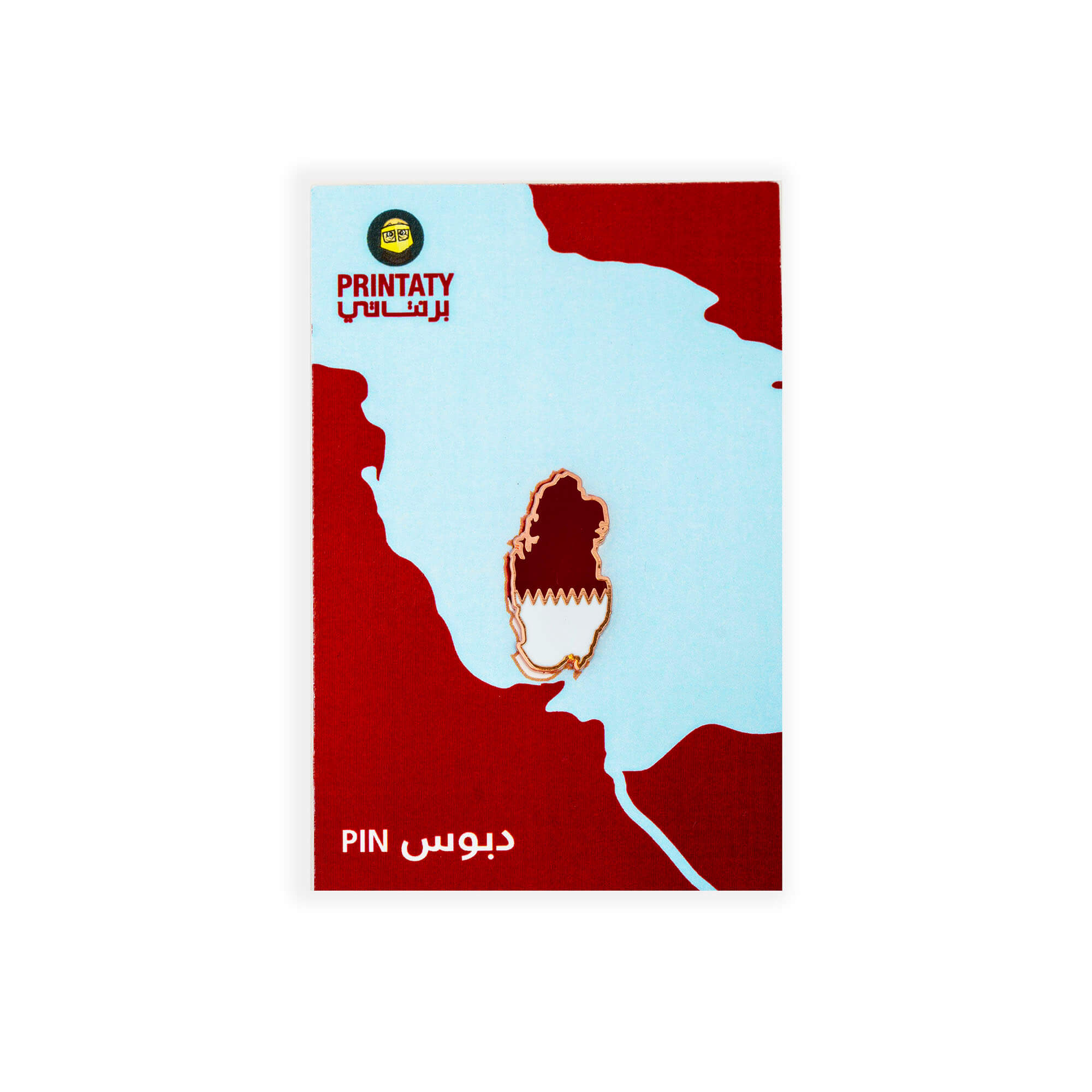 Pin: Qatar Map (available as a pin or clothes magnet)